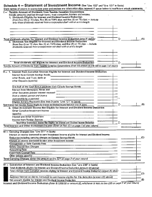 Fillable Online 5009-S4 Schedule 4 - Alberta - T1 General 1986 ...