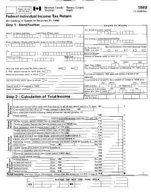 Fillable Online 5005-R T1 General 1988 - Income Tax and Benefit Return ...