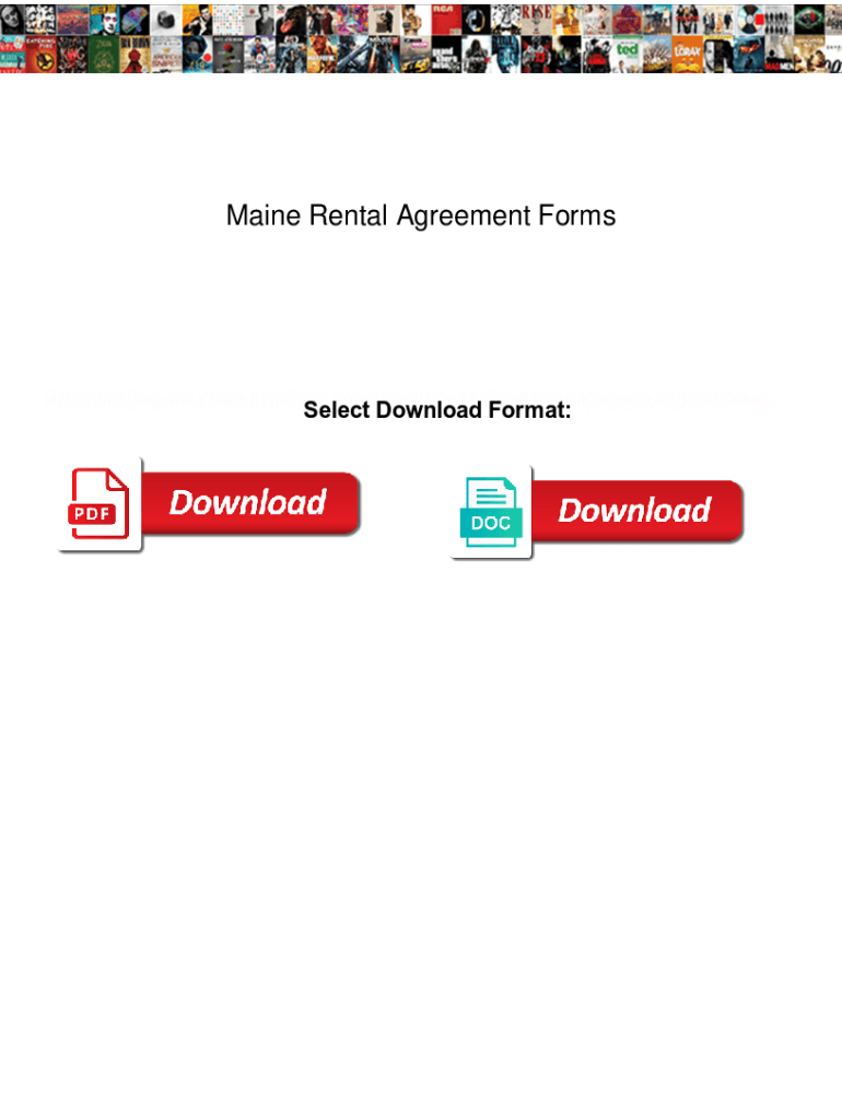 Fillable Online Maine Rental Agreement Forms xenapp. Maine Rental ...