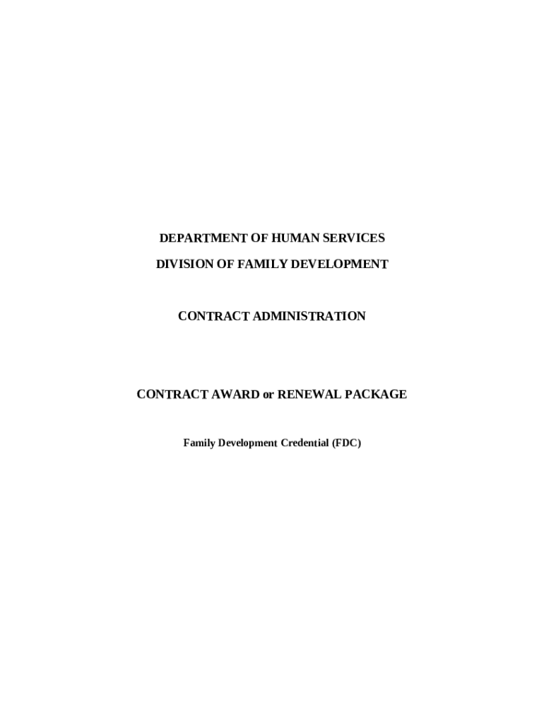 Family Development Credential (FDC) Doc Template | pdfFiller
