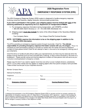 Fillable Online pyro memberclicks 2020 Registration Form EMERGENCY ...