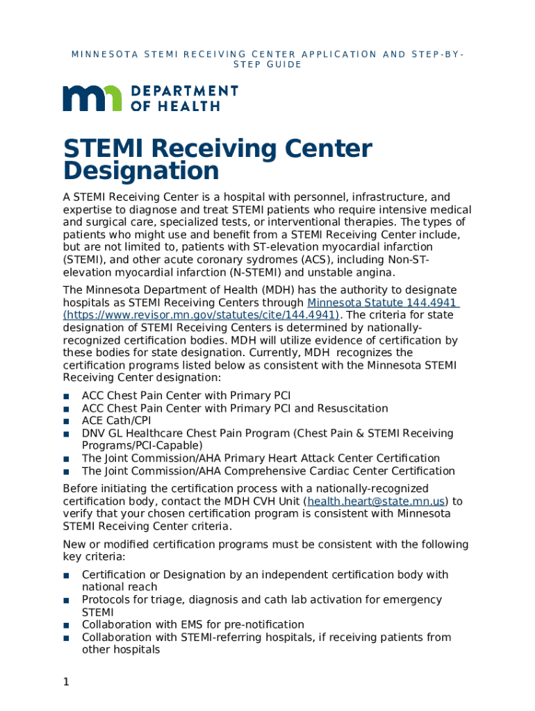 STEMI Systems of Care - Minnesota Department of Health - health ...