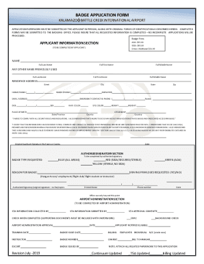 Fillable Online Fillable Online BADGE APPLICATION FORM KalamazooBattle ...