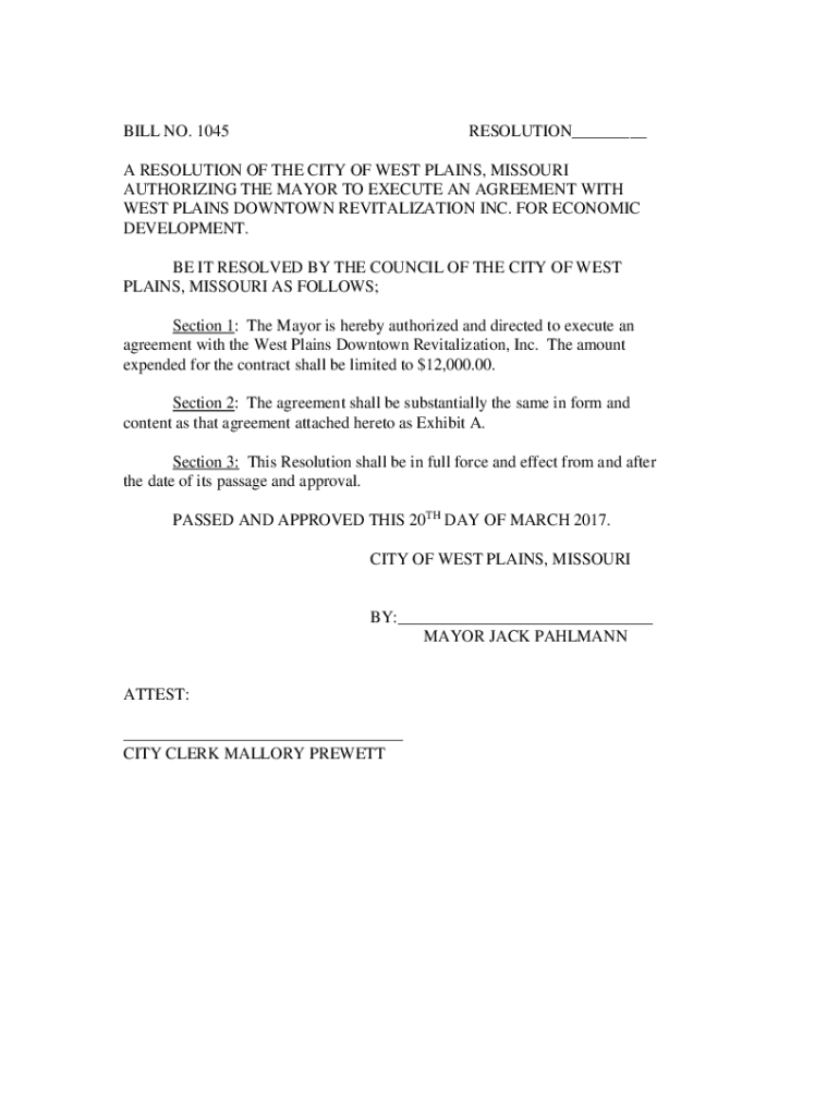 Fillable Online BILL NO. 1132 RESOLUTION NO. A ... - City of West ...