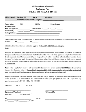 Fillable Online available here - Millbrook First Nation - school Fax ...
