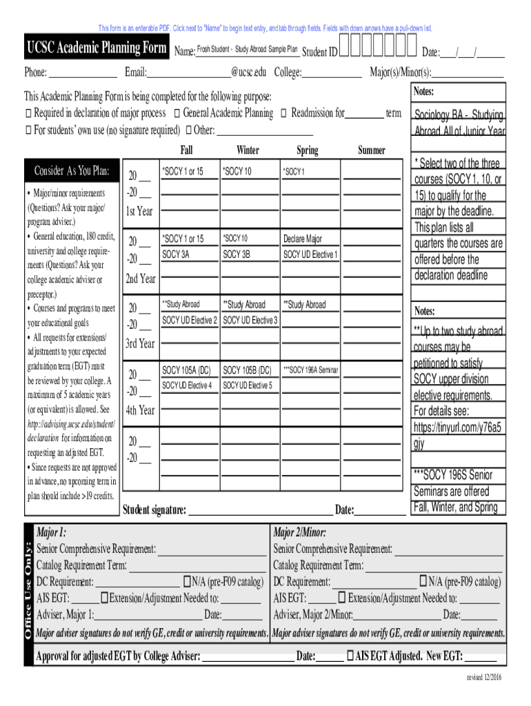 Fillable Online sociology ucsc Fillable Online Sample Intensive Major ...