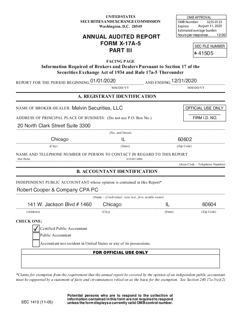 Fillable Online Form X-17A-5 Schedule I - SEC.gov HOME - Fill and Sign ...