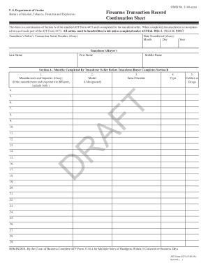 Fillable Online ATF Form 4473 (530 Firearms Transaction Record ...