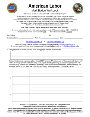 Fillable Online American-Labor Merit Badge.docx - American Labor Merit ...