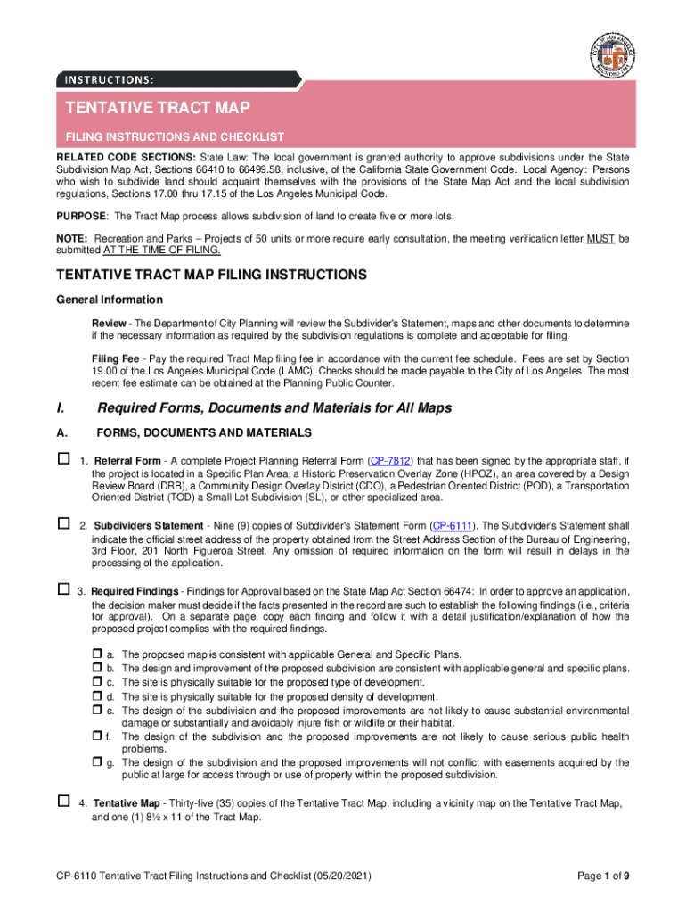 Fillable Online Chapter 17.24 TENTATIVE MAPS AND TENTATIVE PARCEL MAPS ...