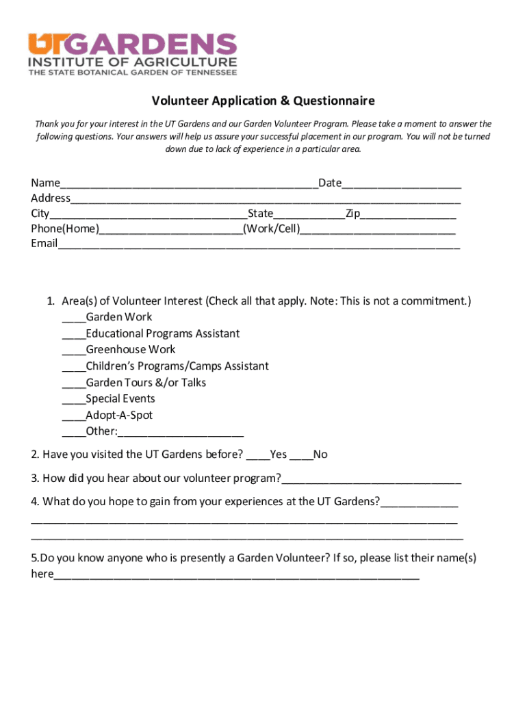 Fillable Online 50 Heartfelt Thank You for Volunteering Messages and ...