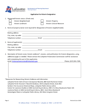 Fillable Online 00 Historic Designation Application Fillable Form Fax ...