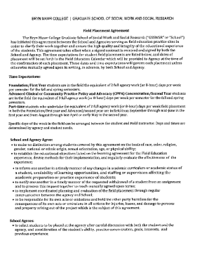 Fillable Online Field Placement Agreement Fax Email Print - pdfFiller