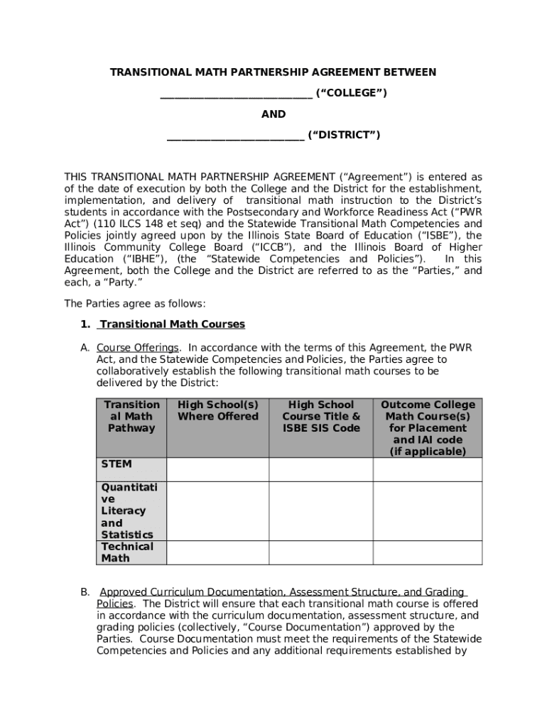 About the PWR Act and TMPWR Transitional Math Doc Template | pdfFiller