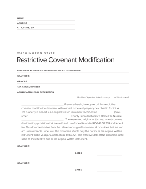 Fillable Online HOW TO PREPARE AND RECORD A RESTRICTIVE COVENANT ...