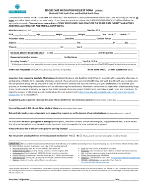 Fillable Online Fidelis Care Medication Request Form - Fill and Sign ...