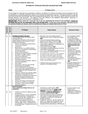 Fillable Online shs-manual ucsc OPTOMETRY PHYSICIAN PRIVILEGE ...