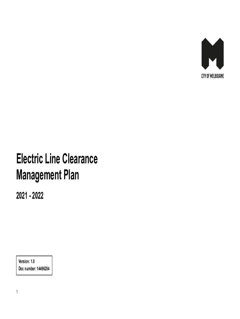 Fillable Online Electric Line Clearance Management Plan - Rural City of ...