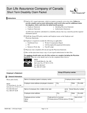 Fillable Online Sun Life Assurance Company of Canada - Macalester Fax ...
