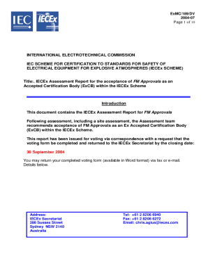 Fillable Online ANNEX A - IECEx ASSESSMENT REPORT FORM Fax Email Print ...