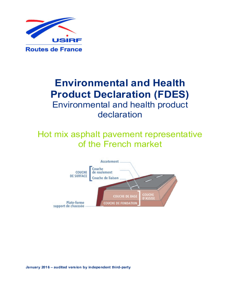 Fillable Online Environmental Product Declaration (EPD) - Overview ...