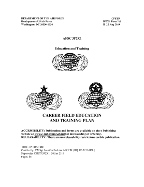 Fillable Online DEPARTMENT OF THE AIR FORCE CFETP 3S2X1 Fax Email Print ...