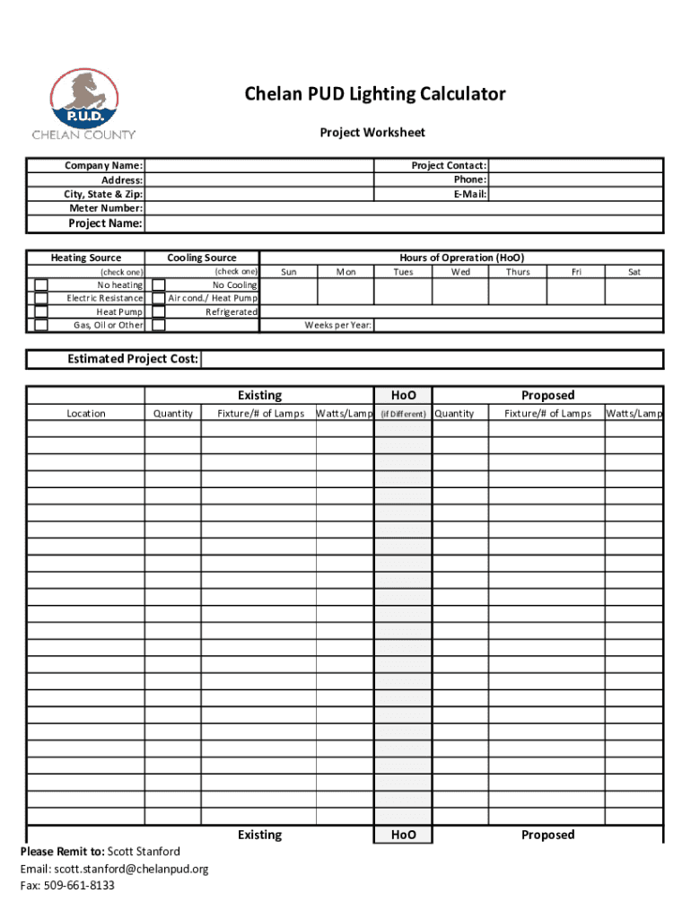 Fillable Online Update Your Account Information - Chelan County PUD Fax ...