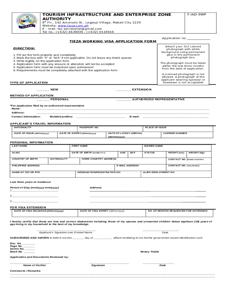 Principal and Dependent Application - s Philippines - tieza gov Doc ...