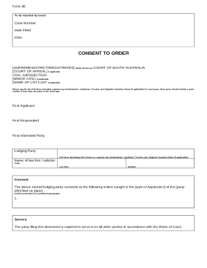 80 Consent to Order - courts.sa.gov.au Doc Template | pdfFiller