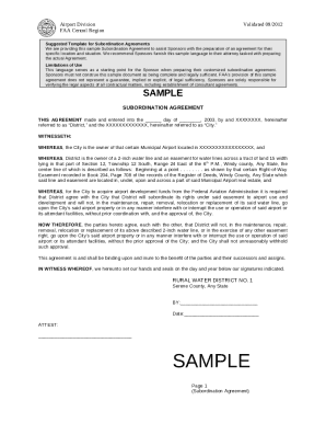 13+ Subordination Agreement Samples - Template.net Doc Template | pdfFiller