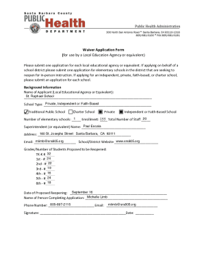 Fillable Online Waiver Application Form copy Fax Email Print - pdfFiller