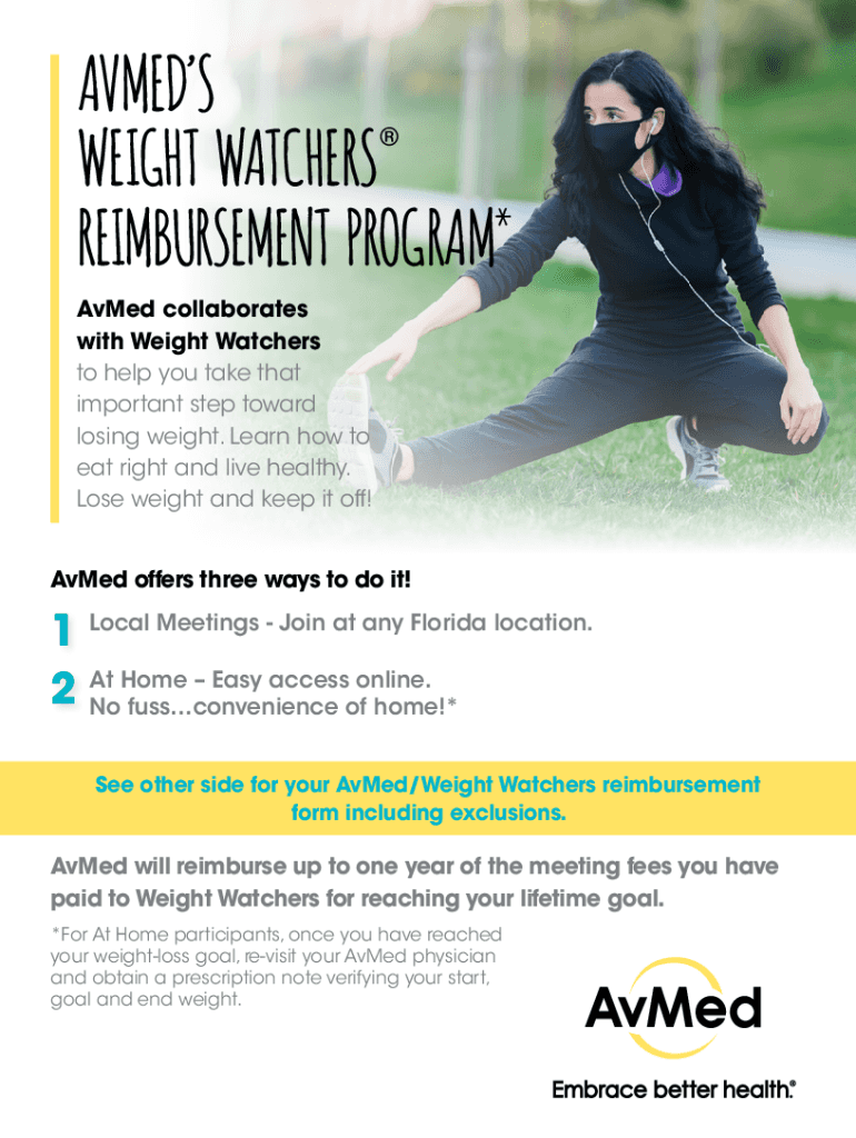 Fillable Online Avmed Weight Watchers - Fill Online, Printable ...