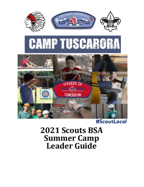 Fillable Online 2021 Camp Tuscarora Summer Camp Leaders Guide.docx Fax ...
