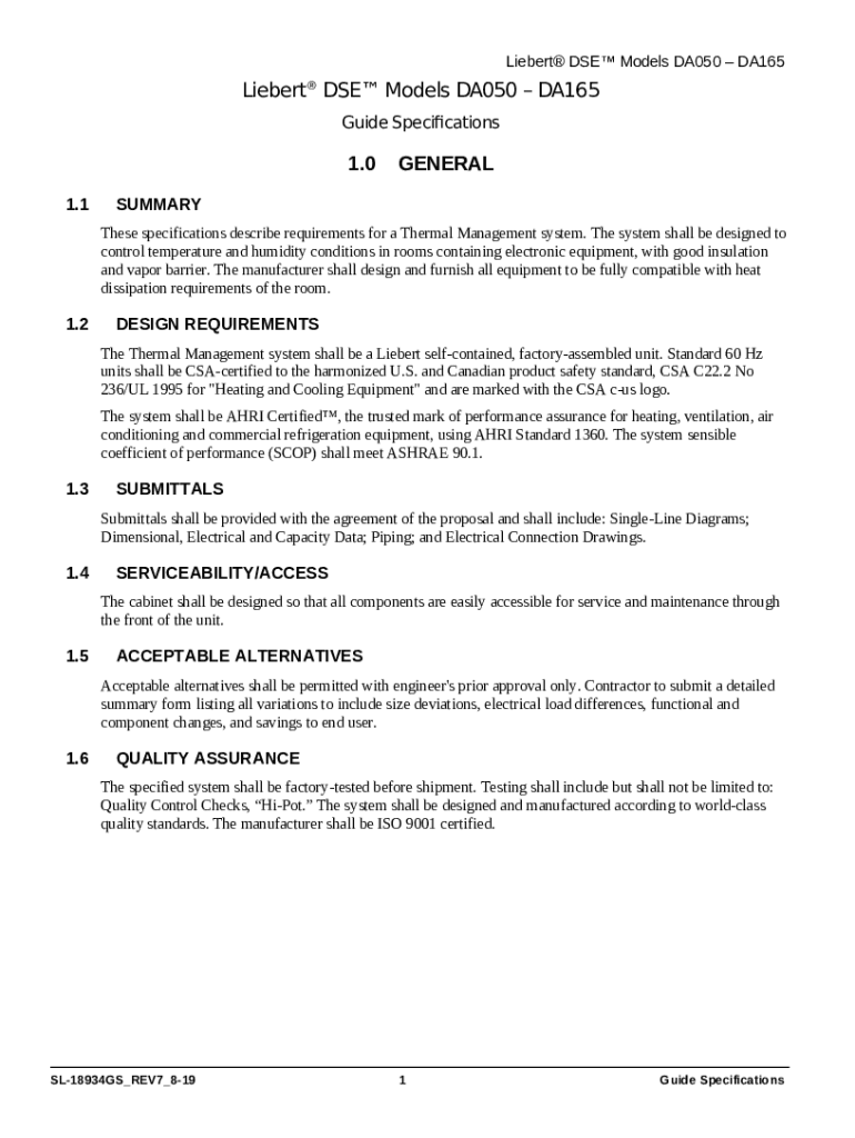 VERTIV LIEBERT DSE SYSTEM DESIGN AND USER MANUAL Pdf ...Liebert DSE, 50 ...