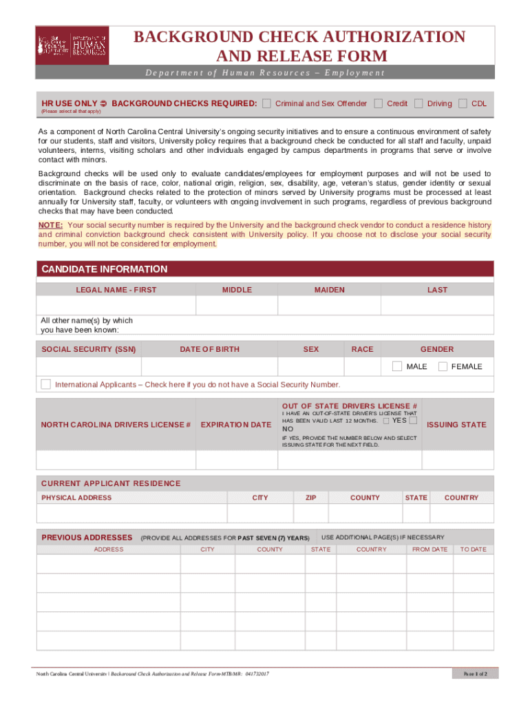 Criminal Conviction Check Authorization Doc Template | pdfFiller