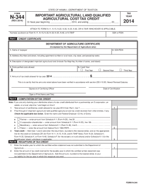 Fillable Online Get the Form N-344, Rev 2019, Important Agricultural ...