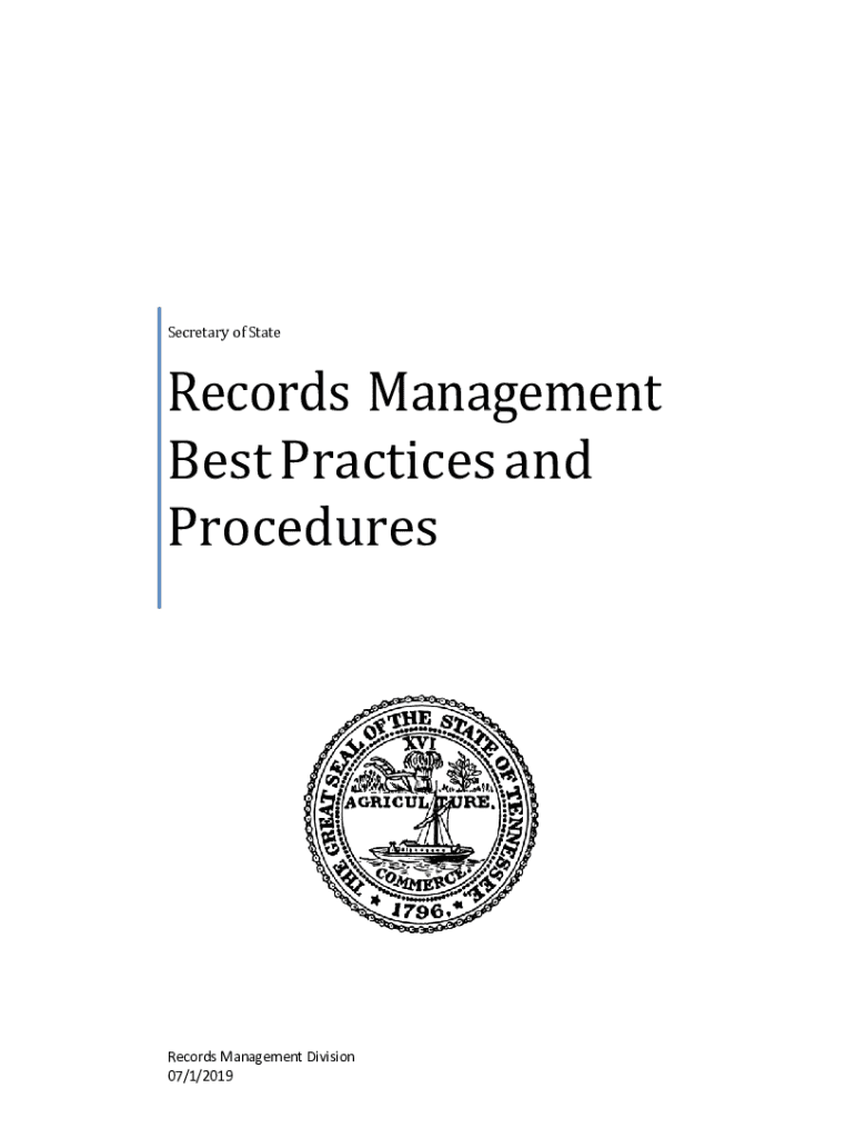 Fillable Online Official Records Management Best Practices and ...