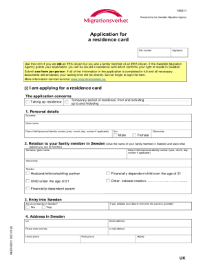 Fillable Online Residence Cards For EU Citizens' Family Members Who Are ...