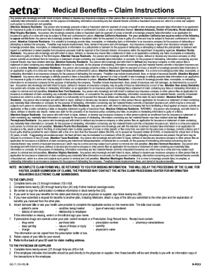 Fillable Online forms hr duke Aetna - Medicare Medical Claim Form ...