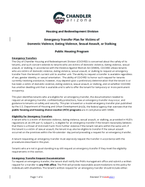 Fillable Online Emergency Transfer Plan for Victims of Domestic ...