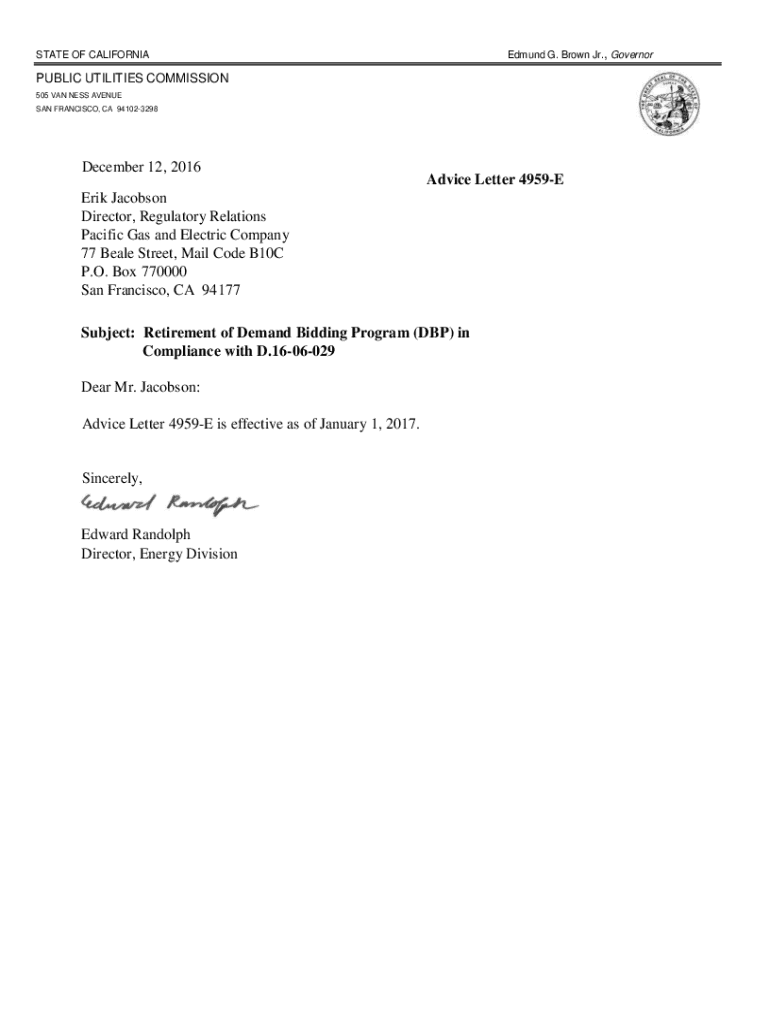 Fillable Online Fillable Online docs cpuc ca Instruction to Answer ...