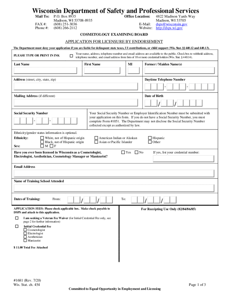 Fillable Online WI Form 809 2018-2021 - Fill and Sign Printable ...