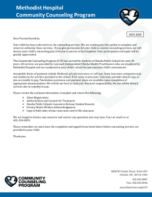 Fillable Online Methodist Hospital Community Counseling Program Fax ...