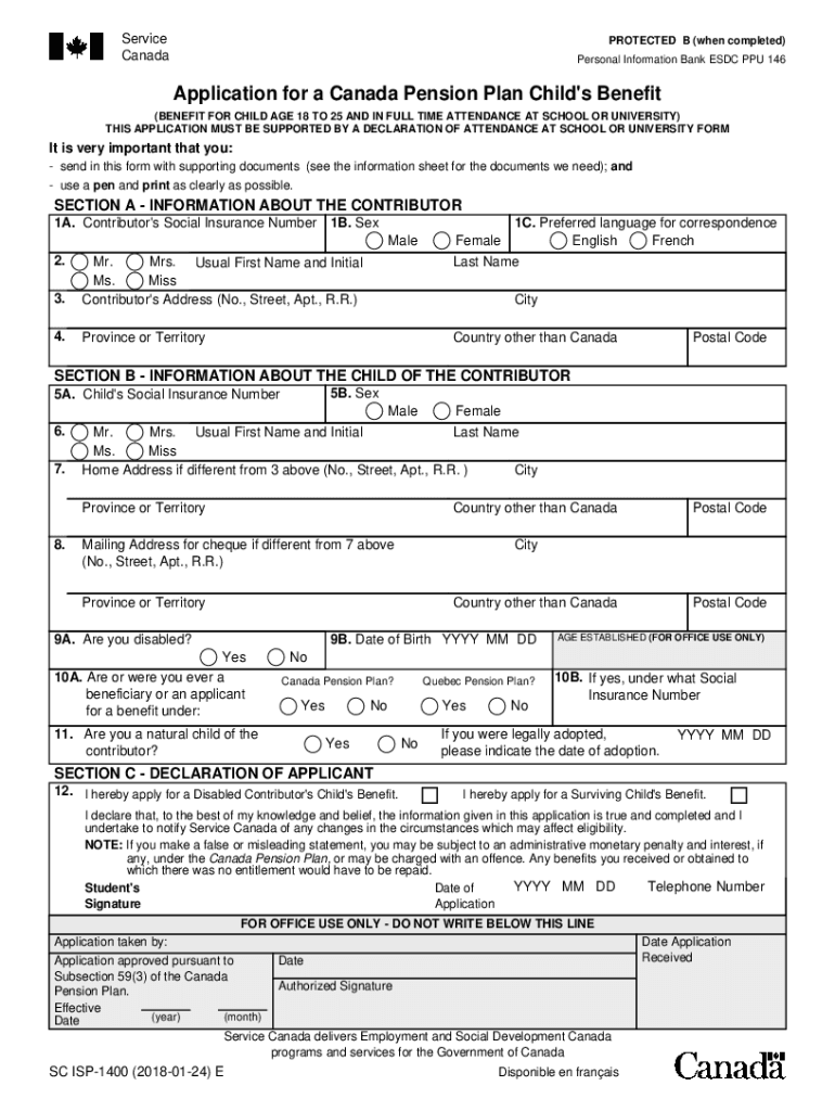 2018 2024 Form Canada SC ISP 1400 E Fill Online Printable Fillable