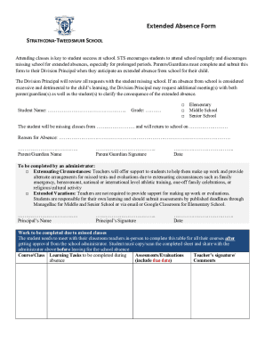 Fillable Online Extendend Absence Form Fax Email Print - pdfFiller