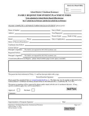 Fillable Online Student Placement Form. Student Placement Form Fillable ...
