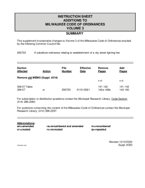 Fillable Online city milwaukee MILWAUKEE CODE OF ORDINANCES - City of ...
