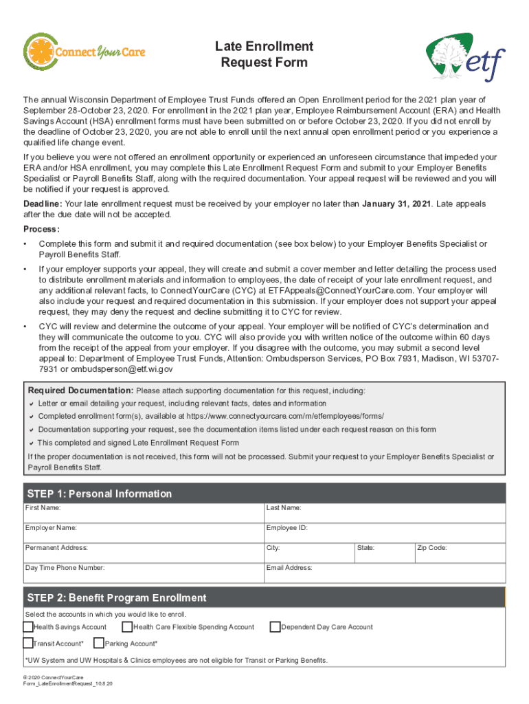 Fillable Online Wisconsin Department of Employee Trust ...