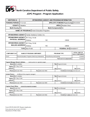 Fillable Online NC DPS: N.C. HOPE Program Application Period Is Open ...