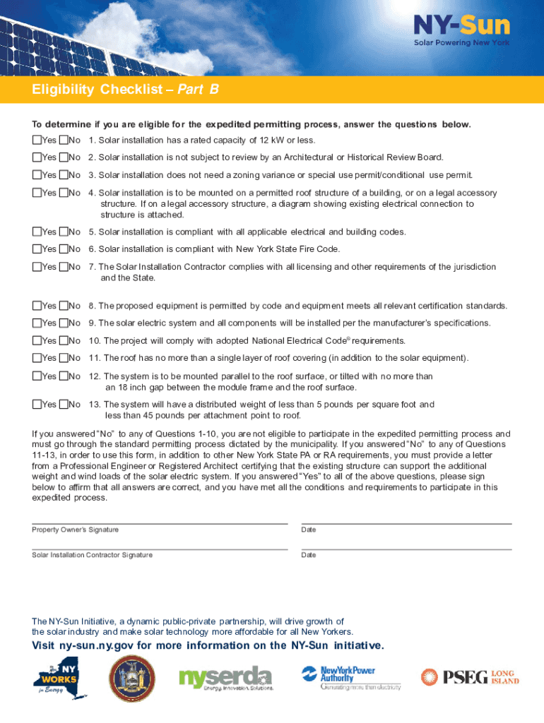 Fillable Online Fillable Online New York State Unified Solar Permit ...